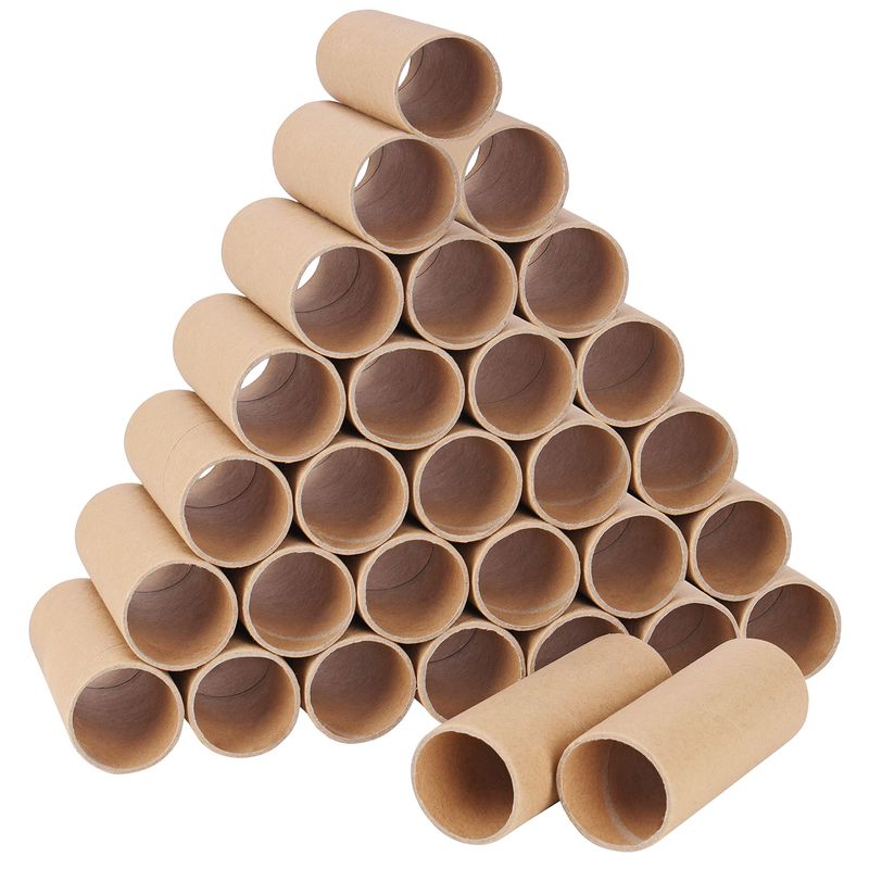Handi Stitch Pack of 30 Brown Kraft Cardboard Tubes - Round Paper Craft ...