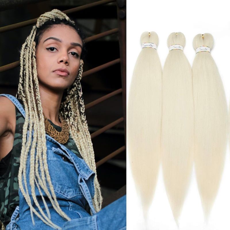 Tess braids, synthetic hair, EZ, pre-stretched braiding hair, 1 pc 90 g ...