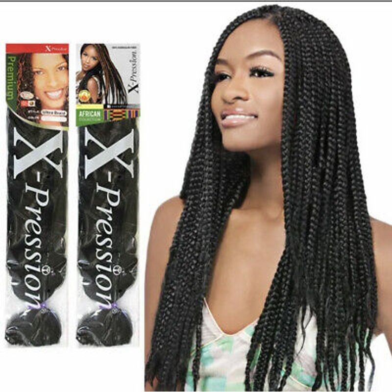 X-pression Xpression Expression 82" Ultra Braiding Hair Color #1 ...