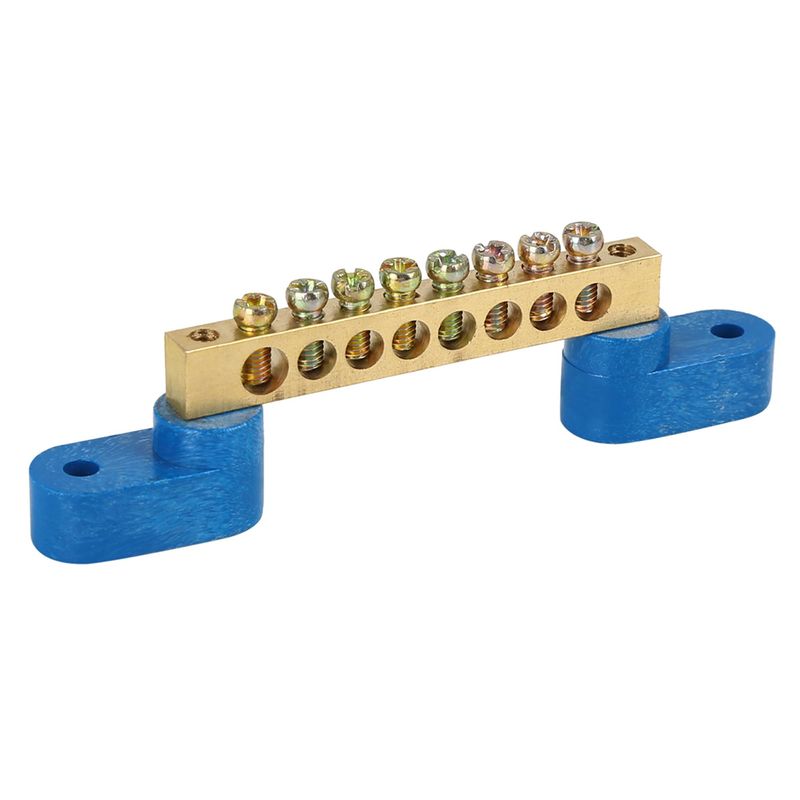 X AUTOHAUX 8 Positions Screw Metal Terminal Grounding Strip Bus Bar ...