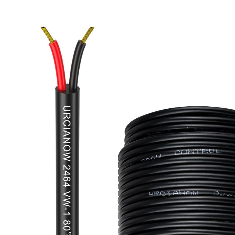 URCIANOW 30M 24 Gauge 2 * 0.2mm²Cable Electrical Cable Stranded PVC ...