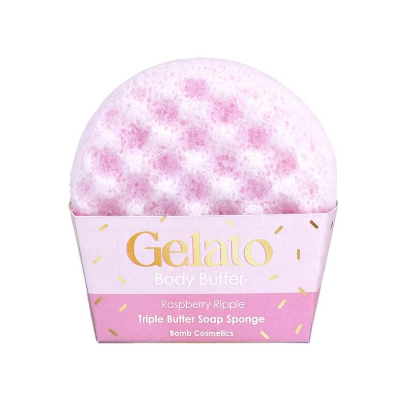 Bomb Cosmetics Raspberry Ripple Gelato Body Buffer Triple Butter Soap ...
