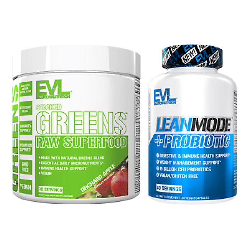 EVL Stacked Greens+LeanMode Probiotic : Digestive, Weight, Immune ...