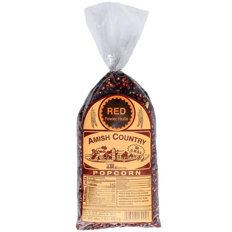 Amish Country Popcorn | 1 lbs Bag | Red Popcorn Kernels | Old Fashioned ...