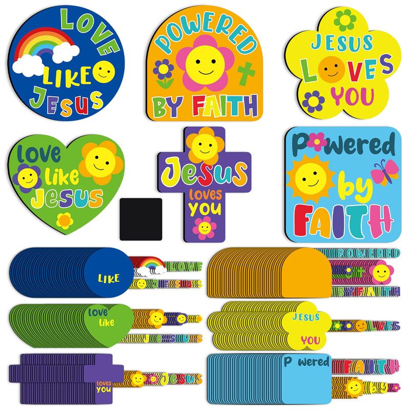 Trandraft 36 Sets Religious Crafts for Kids Bulk DIY Retro Faith ...