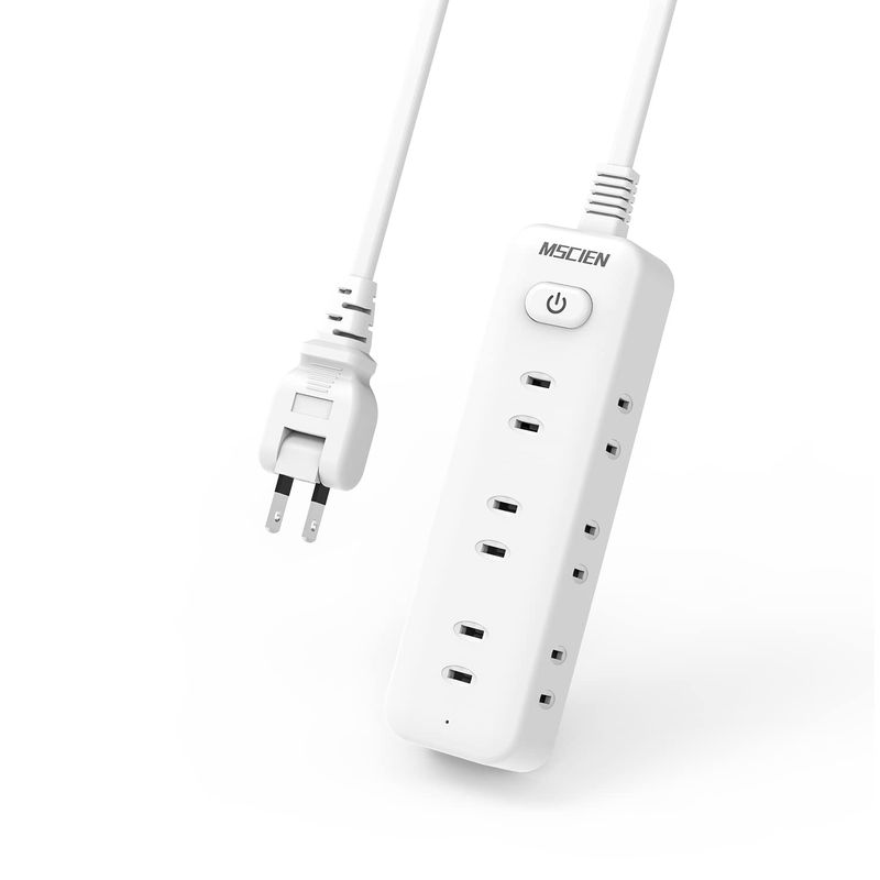 Mscien Extension Cord, 9.8 ft (3 m), Power Strip, Lightning Guard, 9 ...