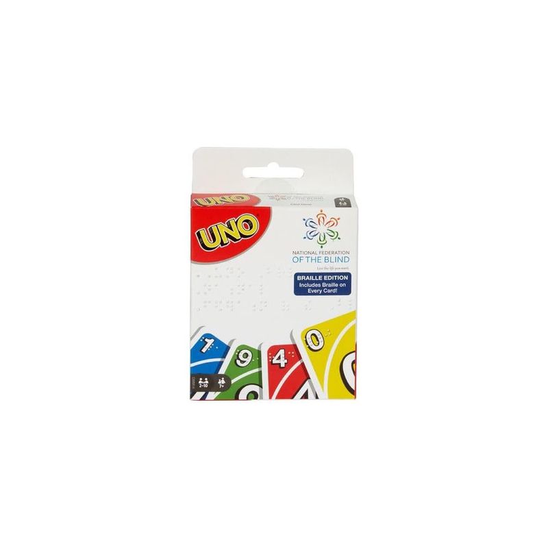 Mattel Games UNO Braille Card Game with Cards Specially Designed for ...