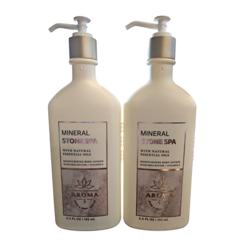 2-Pack Bath & Body Works Mineral Stone Spa Aromatherapy Body Lotion 6.5 ...