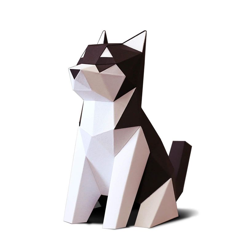 ORIGAMIPLANET Husky 3D Origami Paper Craft Kit, Easy DIY Pre-Cut Dog ...