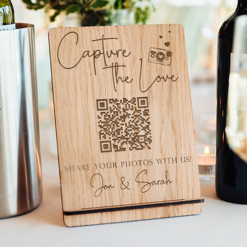 QR Code Wedding Sign | Share your Photos Wedding Table Sign | Custom ...
