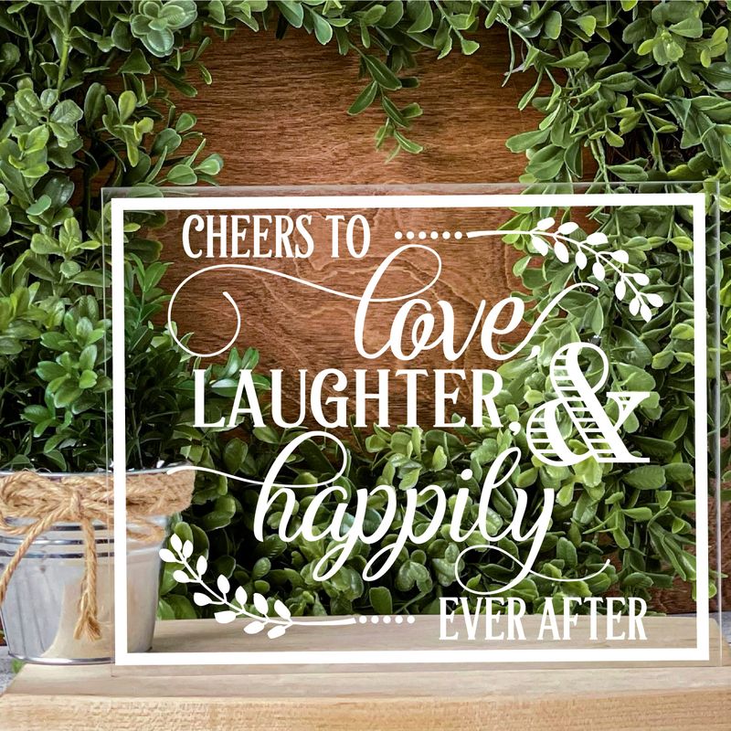 Yippee Daisy Acrylic Sign - Modern Tabletop Acrylic Sign, Wedding Decor ...