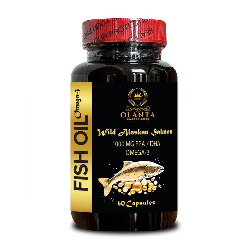 Omega 3 Fish Oil - Wild Alaskan Salmon Fish Oil Omega 3, Non GMO, EPA ...