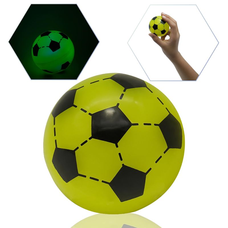 Glow in The Dark Soccer Ball Yellow 5.5cm| LED Light Up Football ...