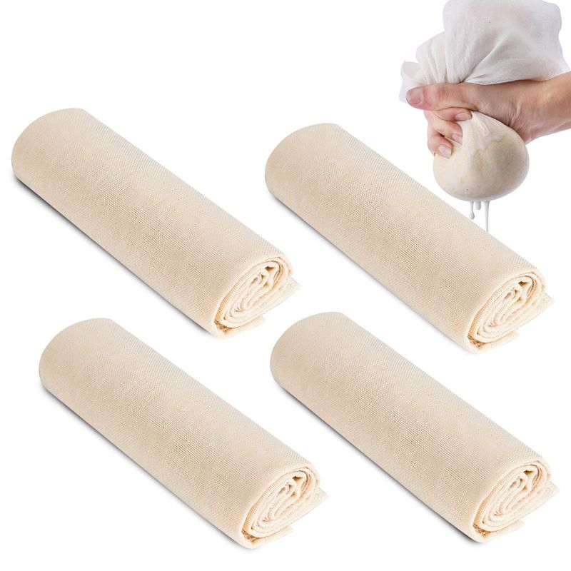 Cheese Cloths Muslin Cloths for Cooking 4PCS Reusable Cheese Cloth ...