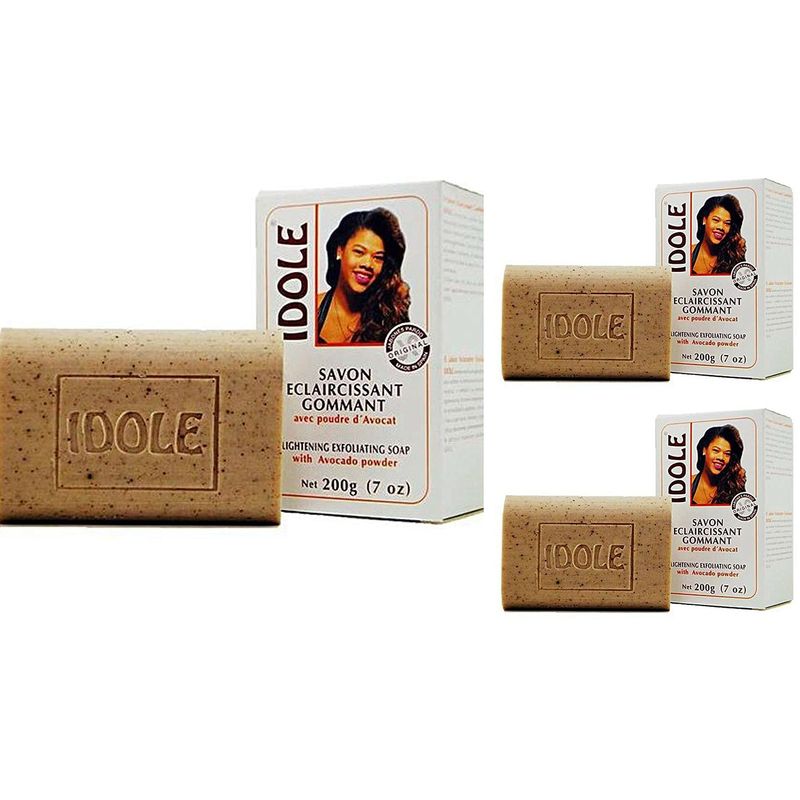 Idole Brightening Exfoliating Soap with Avocado Seed Powder, 3-Pack ...