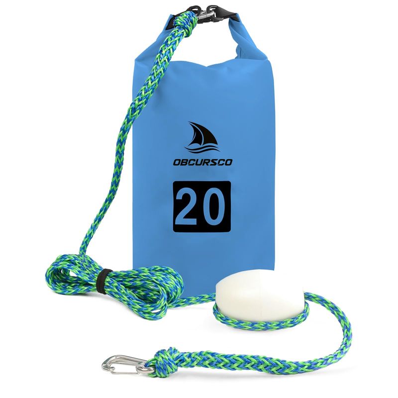 Obcursco 20L Jet Ski Anchor Kit PWC Anchor 2 in 1 Sand Bag Anchor for ...