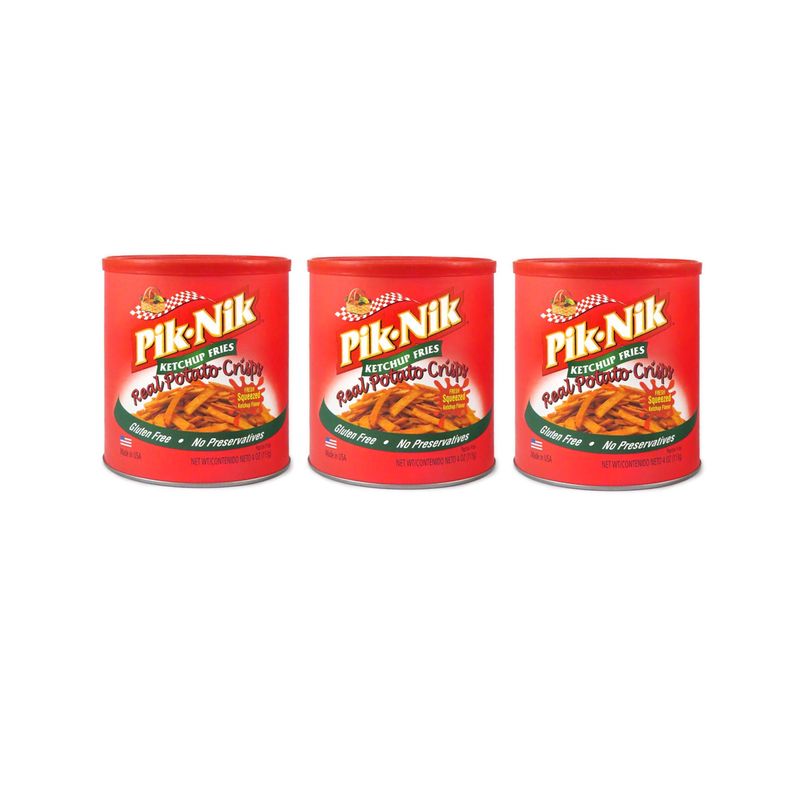 Pik-Nik Ketchup Fries Real Potato Crisps 113g, 3 Pack - EveryMarket