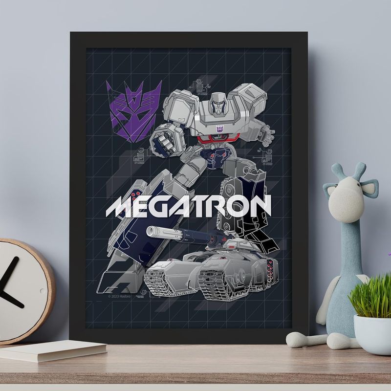 Themed Transformers Print - Megatron Blueprint Wall Art Poster (29.7cm ...