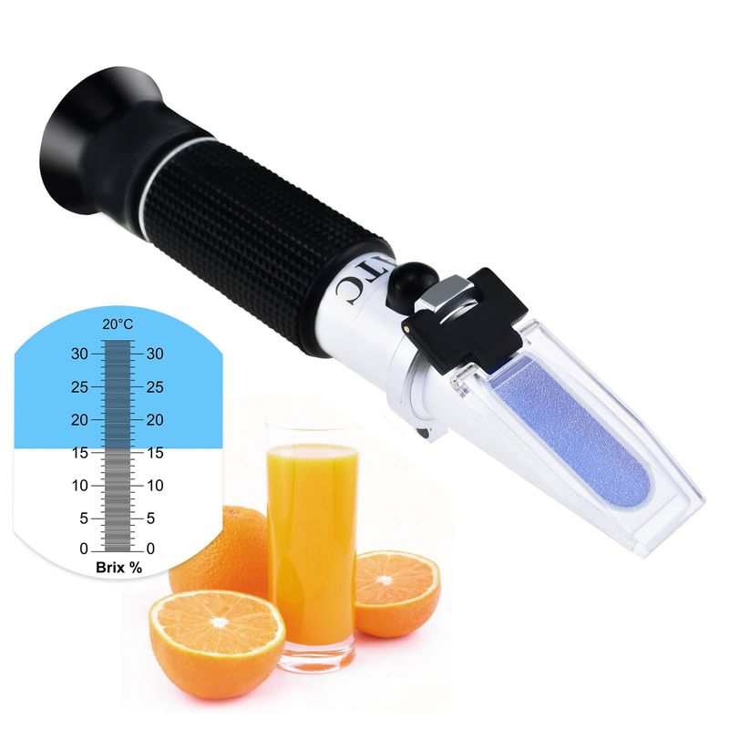 Brix Refractometer with ATC, range 0-32% Brix with 0.2% division, for ...