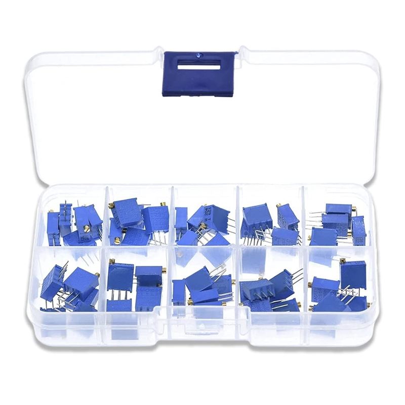 Ren He 50pcs 10 Different 3296W High Precision Trim Pot Variable ...