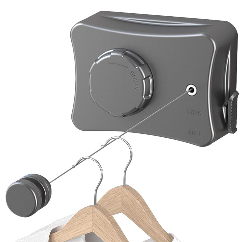 DECARETA Retractable Clothesline Stainless Steel Extendable Washing ...