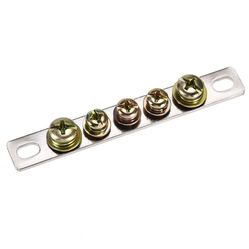 uxcell Terminal Block Connector Bar 3-13 Position Single Row Ground ...