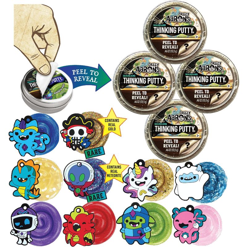 Crazy Aaron's Putty Mini Tins Lost Treasure Guardians Peel to Reveal ...