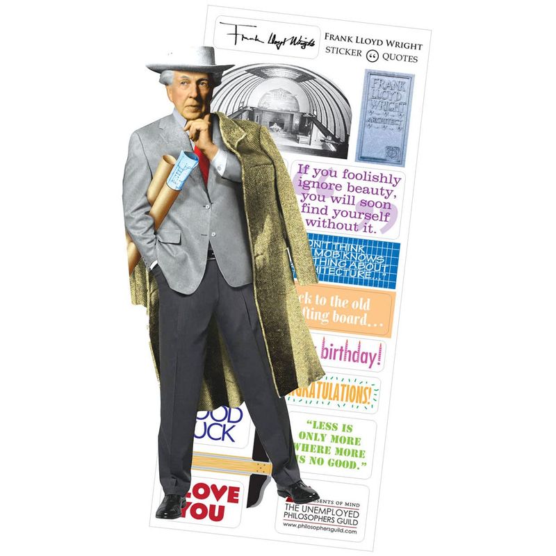 Frank Lloyd Wright Quotable Notable - Greeting Card and Sticker Sheet ...