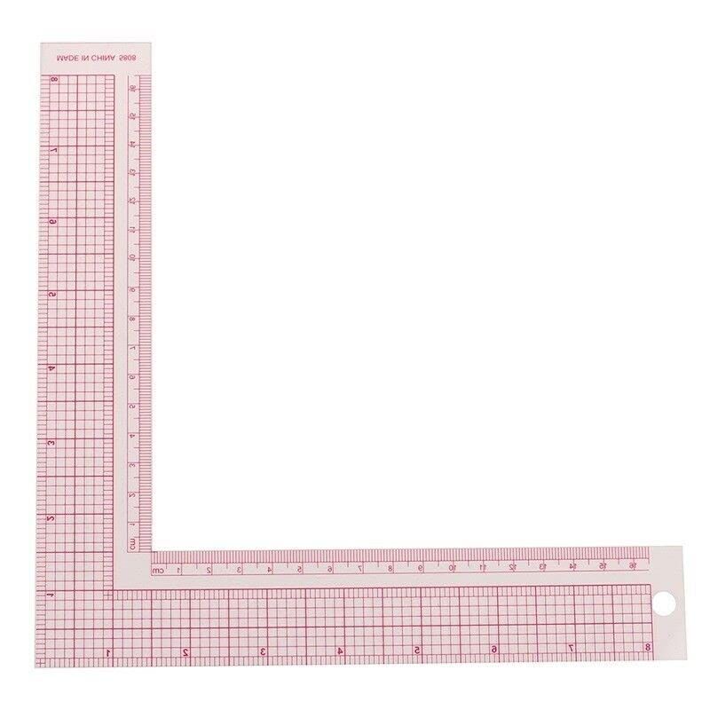 Garment Cutting Plastic L Shape Ruler For Sewing Accessories Patchwork ...