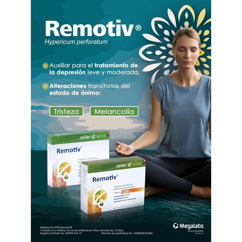 Remotiv Tabletas | Tratamiento de Depresión Leve y Moderada | Hypericum ...