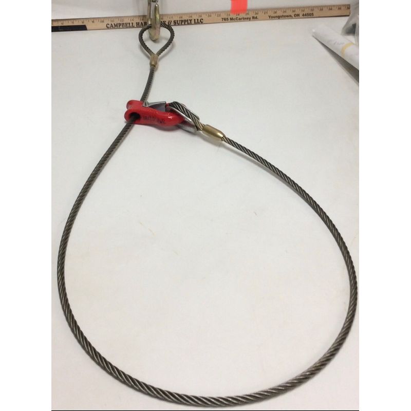 Sliding Hook Choker 3/8” X 10’ Wire Rope Tube Bay Hoist Gantry Material ...