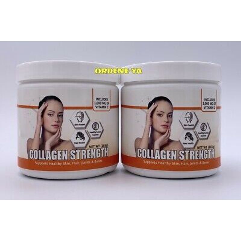 2 Collagen Colageno Hidrolizado Strength With Vitamin C 100% Powder ...