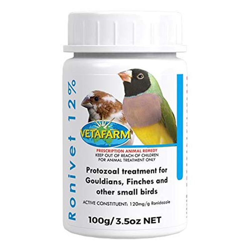 Vetafarm Ronivet 12% 100g Trichomoniasis Canker Treatment for Cage ...