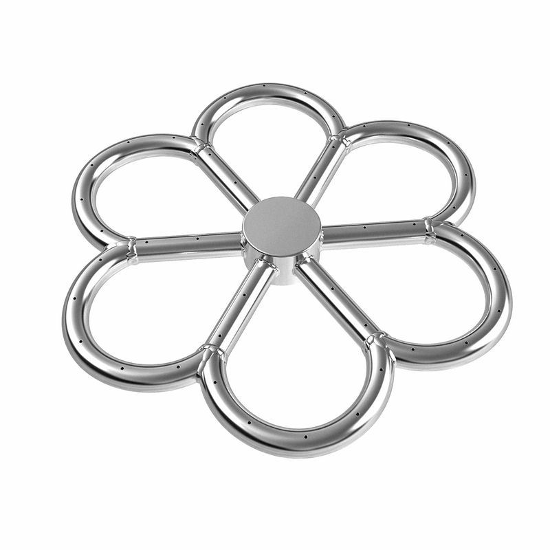 Skyflame 12-Inch Stainless Steel Fire Pit Burner, Flower-Shape Burner ...