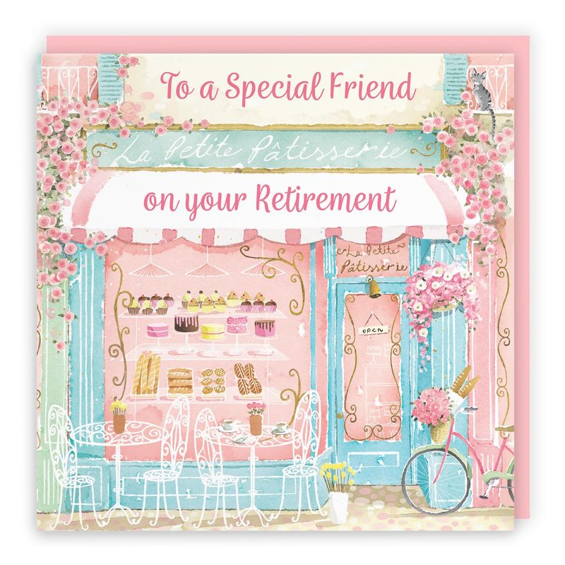 Hunts England - La Petite Patisserie Friend Retirement Card - Charming ...