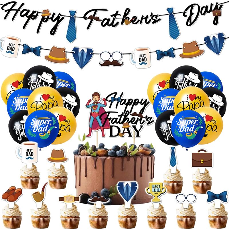 Fathers Day Balloons, Fathers Day Decorations, 32 Pcs Fathers Day ...