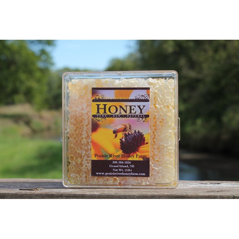 Raw Comb Honey Pure Natural Nebraska Honey (one) 1lb (16oz) Cut Comb ...