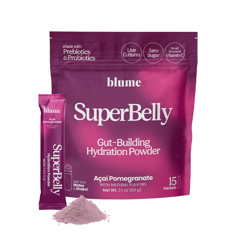 Blume SuperBelly Gut Health and On-The-Go Hydration Packets, Sugar-Free ...