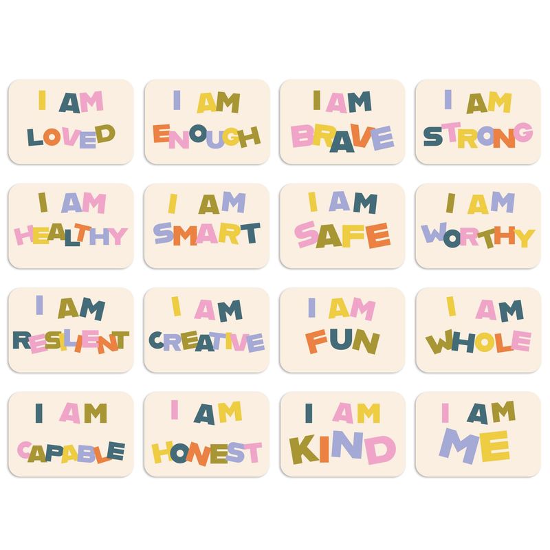 Ritzy Rose 16 Colorful Positive Affirmation Cards for Children - Self ...