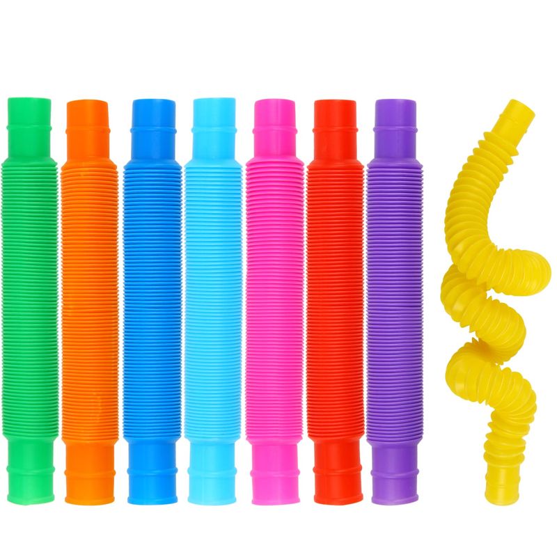 VEYLIN Fidget Toy Tubes, 8-Pack Sensory Bendable Tubes for DIY, Stress ...