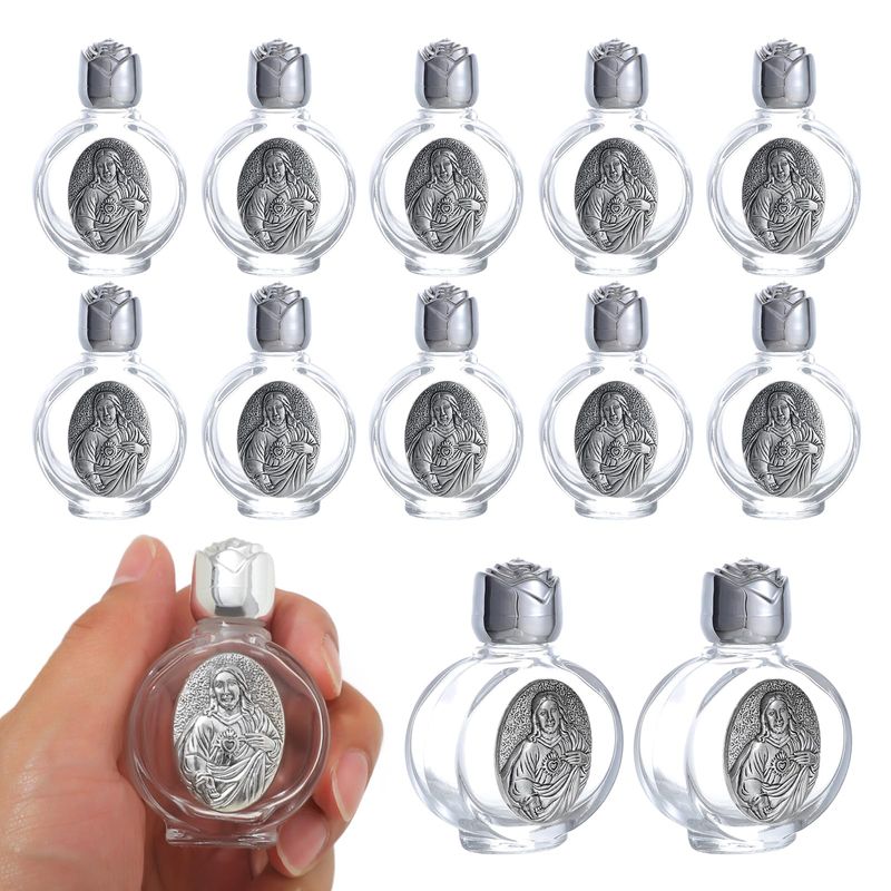 KOMI 12PCS Glass Holy Water Bottle 0.5 floz Mini Holy Water Container ...