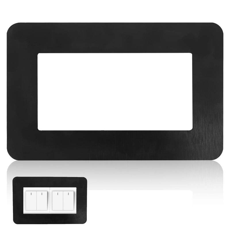 Double Light Switch Surround, Black Double Socket Surround Light Switch ...