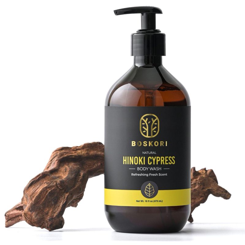 BOSKORI Hinoki Cypress Body Wash for Men – Gentle Plant-Based Cleanser ...