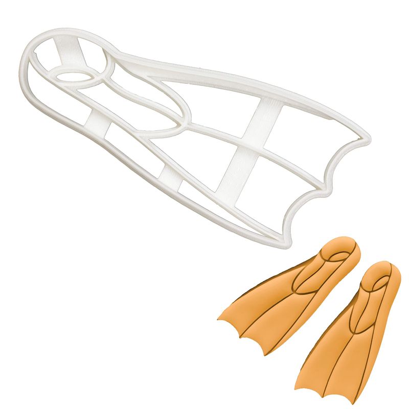 BAKERLOGY Scuba Flipper Cookie Cutter - Detailed Biscuit Cutter Design ...