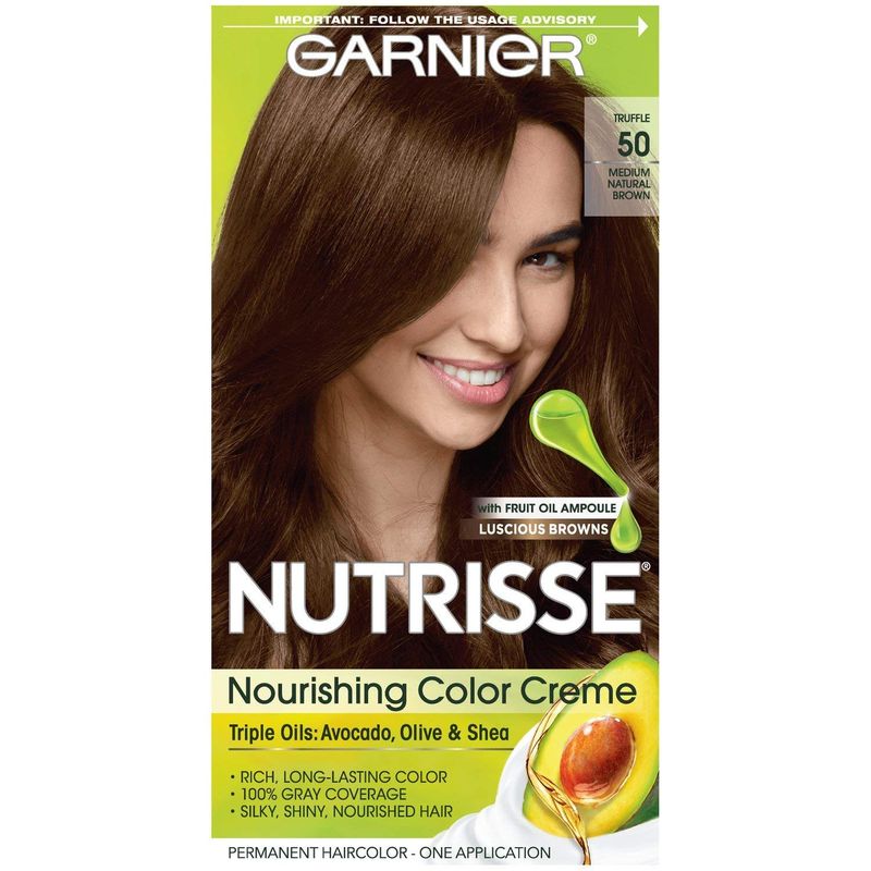 Garnier Nutrisse Haircolor - 50 Truffle (Medium Natural Brown) 1 Each ...