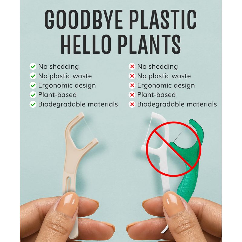 Biodegradable Floss Picks (200pcs) - Natural Dental Floss - Nontoxic ...