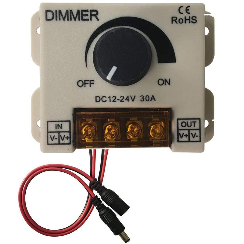 GONOLOWAY Waterproof PWM 0-100% LED Dimmer Switch Rotary Knob On/Off ...