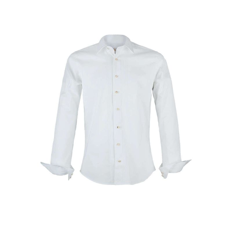 Men's Technical Shirt Slim Fit White 'Toni', White, - White, size ...