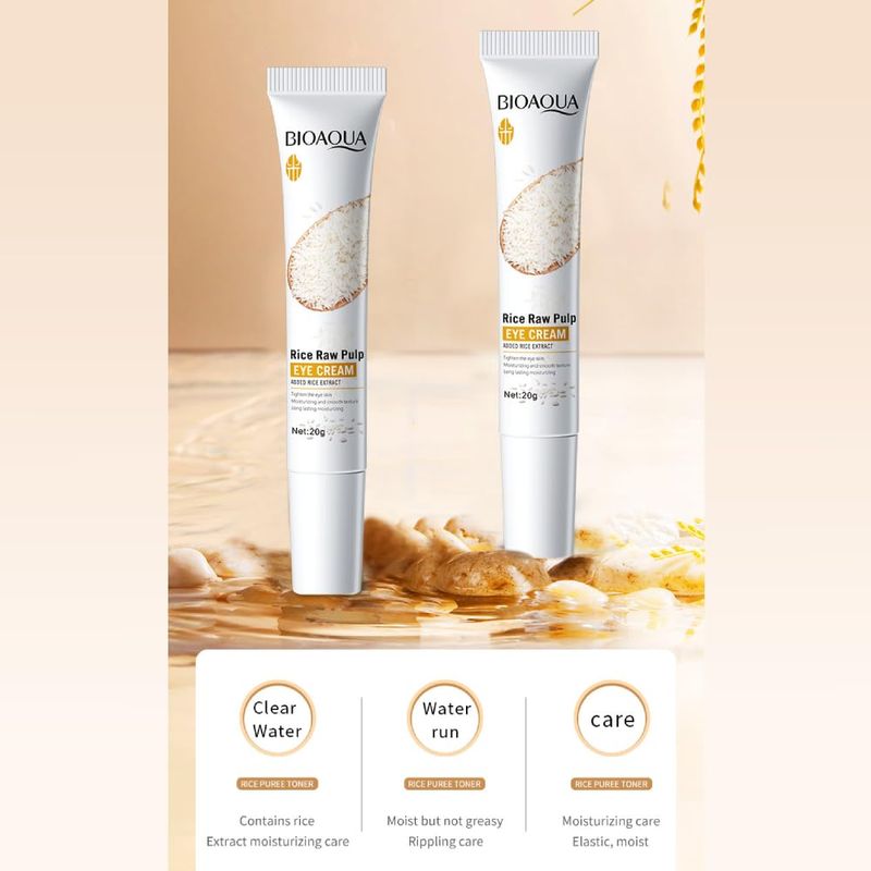 BIOAQUA Rice Raw Pulp Eye Cream Rice Extract Moisturizing Smooth ...