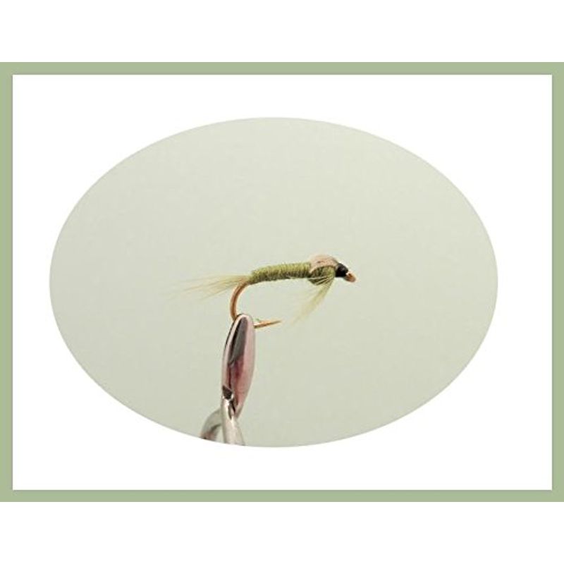 6 Pack of Olive Damsel Nymph Fly, Trout Fishing Flies, Choice of Sizes ...